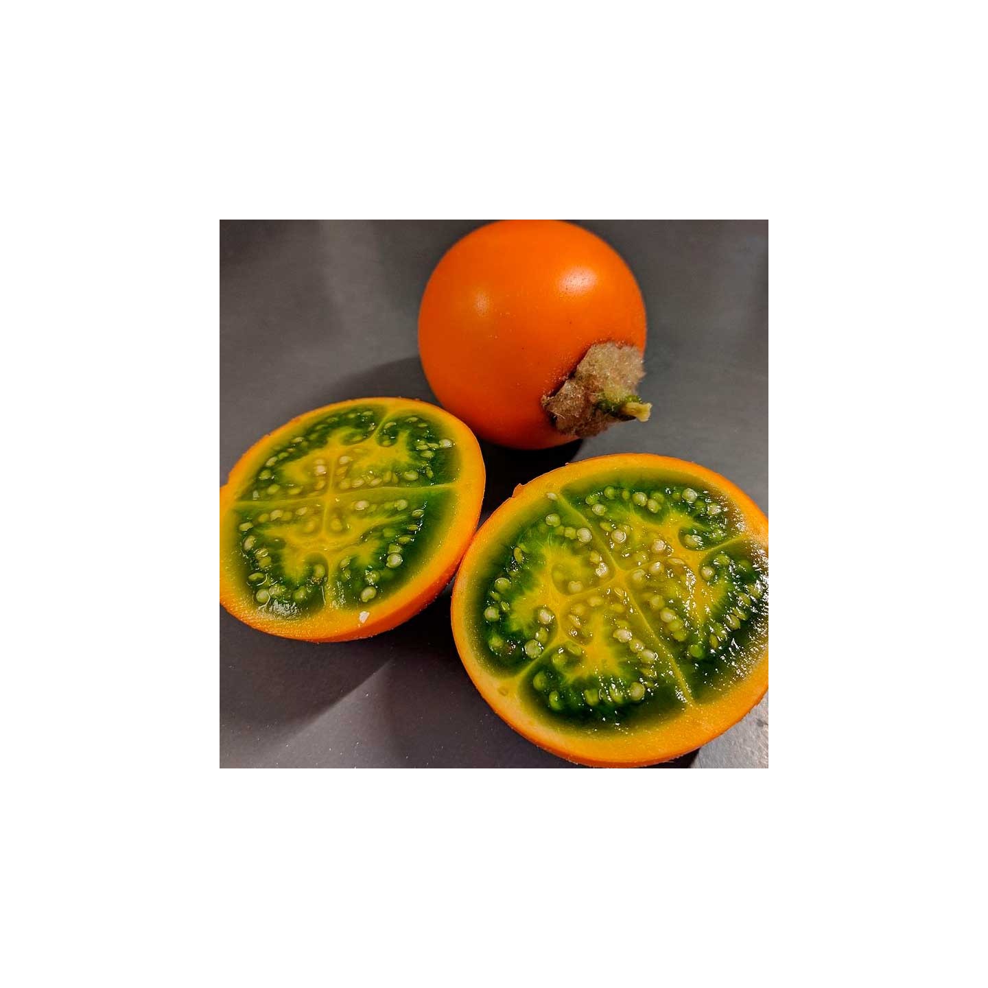 Semillas de Lulo, Solanum quitoense, naranjilla, jugos zumos helados